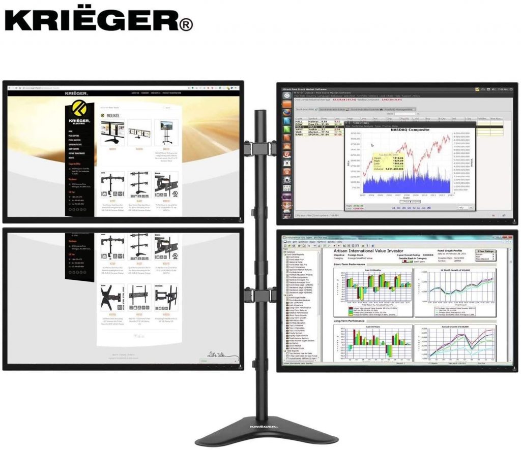 Top 6 Best Quad Monitor Stands | Green Throttle